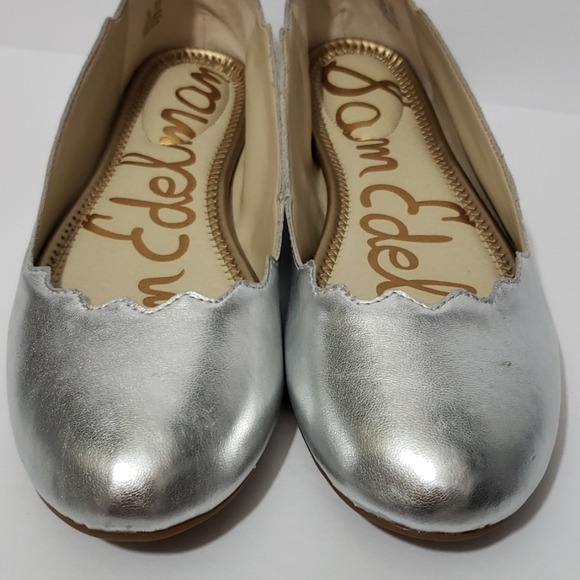 Sam Edelman | Shoes | Sam Edelman Fennegan Silver Metallic Flats 65 Euc ...